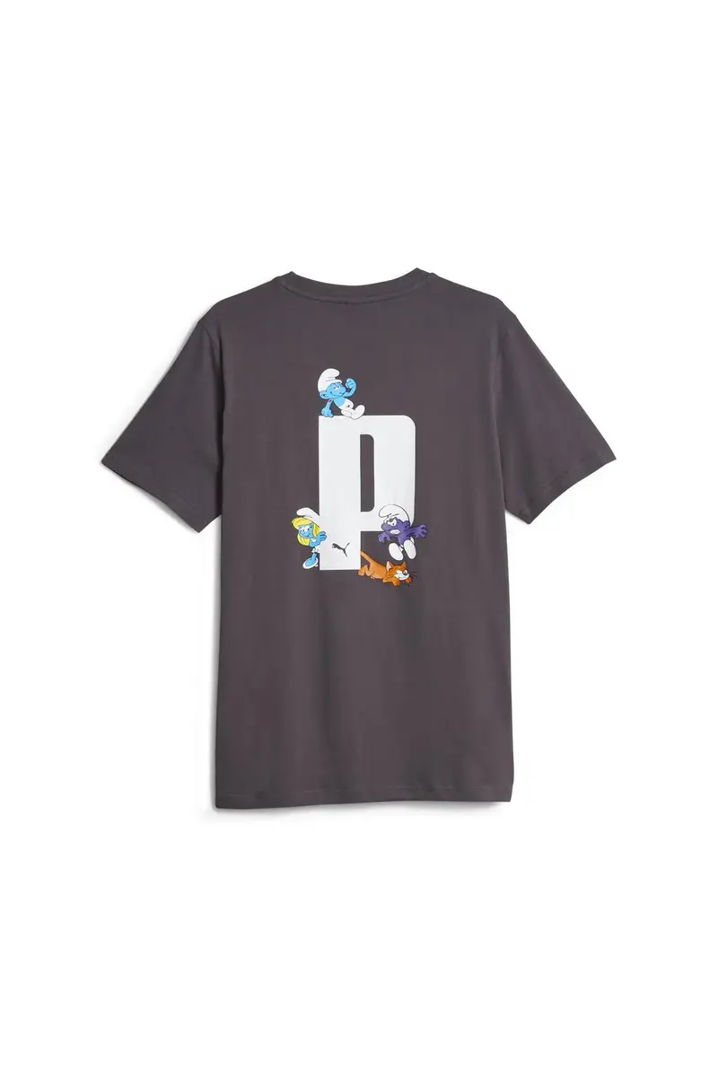Puma X THE SMURFS Graphic Tee Siyah Erkek T-Shirt | Fast Spor